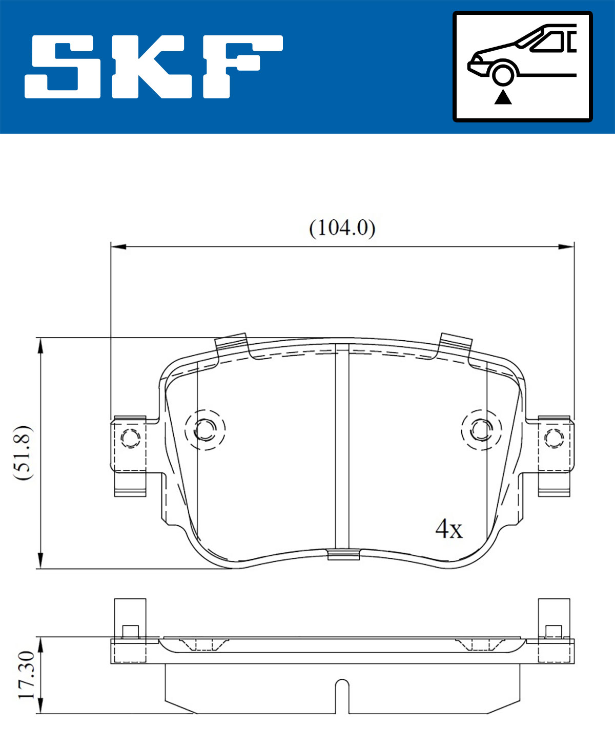 SKF Piduriklotside komplekt, ketaspidur VKBP 80324 | Aero Motors OÜ